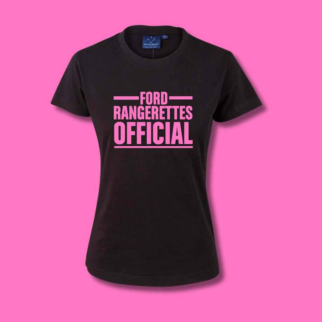 Ladies Ford Rangerettes Official OG Black Tee – 4X4 RANGERETTES ...